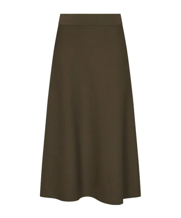 Max Mara Flared Knit Skirt - Green