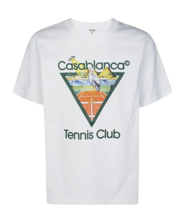 Casablanca Short Sleeve Crewneck T-shirt - White