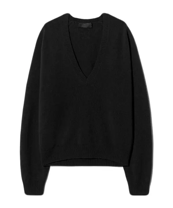 NILI LOTAN Feron V-neck Sweater - Black