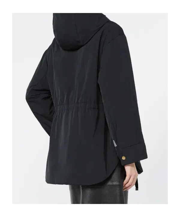 Max Mara Charme Zip-up Drawstring Coat