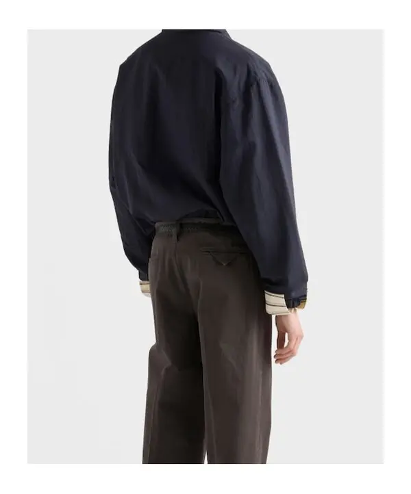 Prada Zip-up Bomber Jacket With Shirt Collar