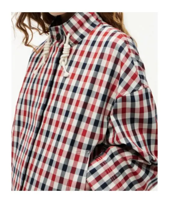 Tommy Hilfiger Gingham-check Drawstring Jacket