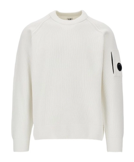 C.P. COMPANY Long Sleeve Knit Top - White