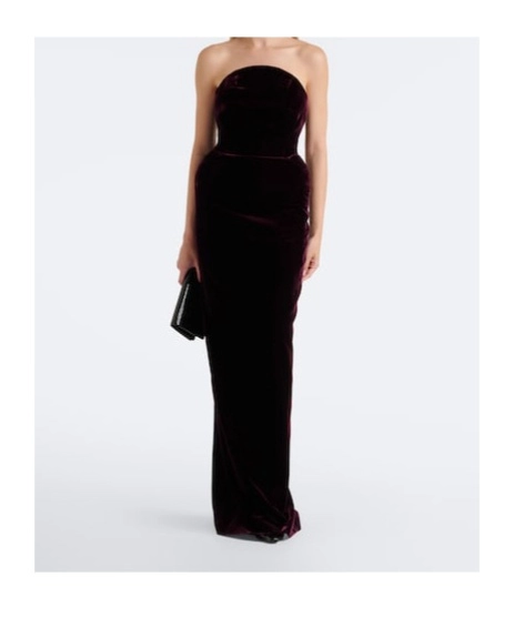 MUGLER Velvet Bustier Gown
