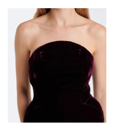 MUGLER Velvet Bustier Gown