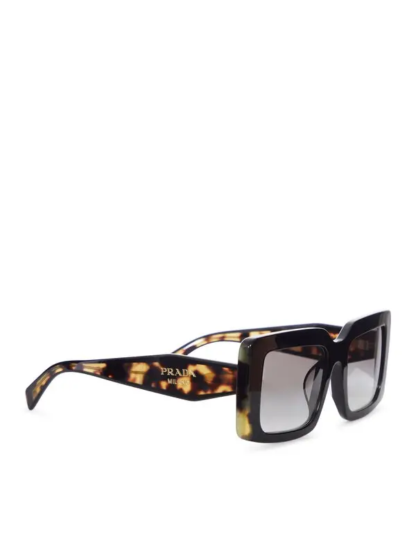 Prada Tortoiseshell-effect Square-frame Sunglasses