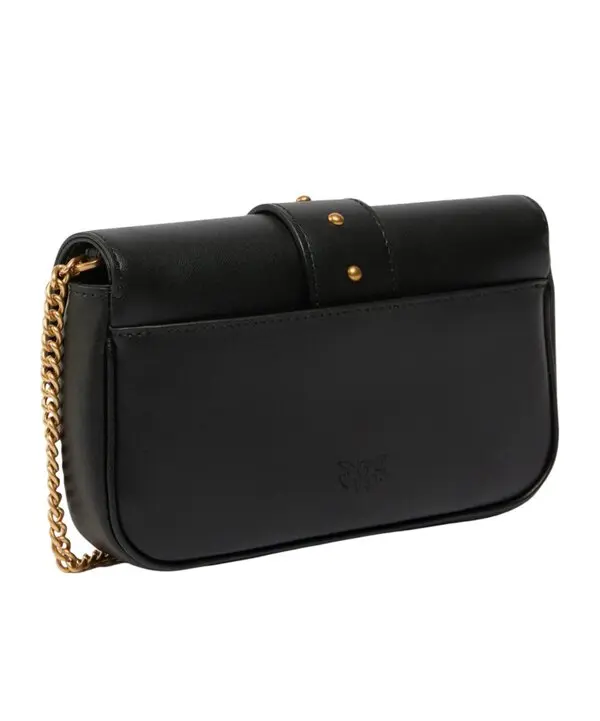 Pinko Love Buckle Shoulder Bag - Black