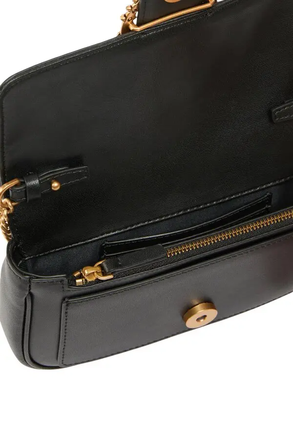 Pinko Love Buckle Shoulder Bag - Black