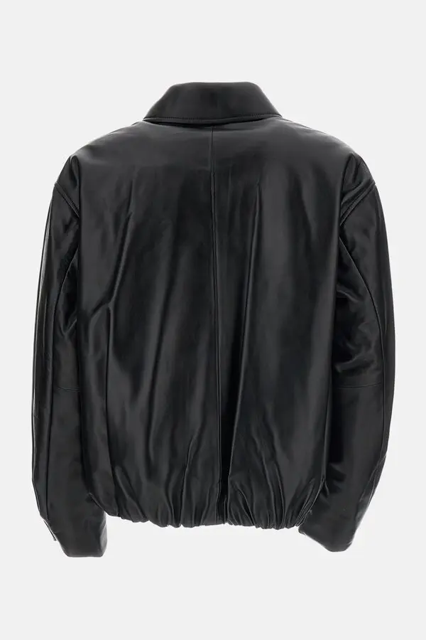 ARMA Melis Leather Boxy-fit Jacket - Black