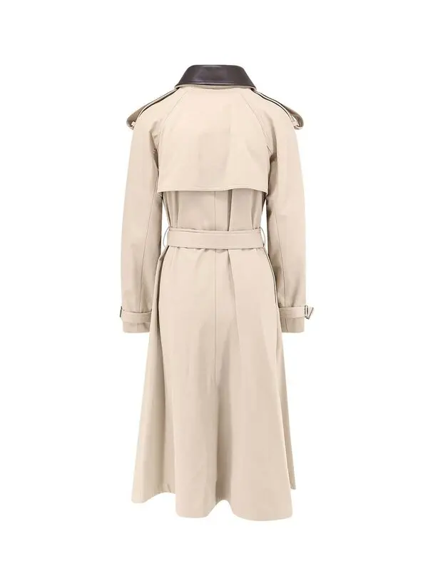 Dior Trench Coat With Embroidered Details - Beige