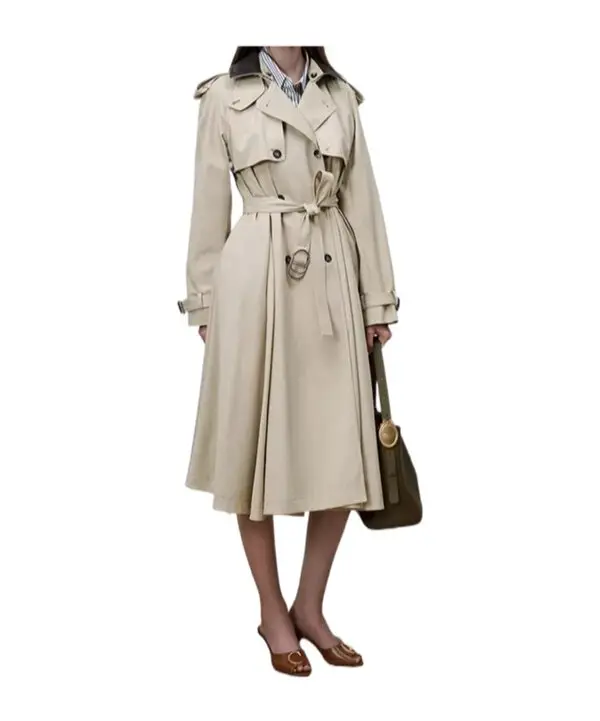 Dior Trench Coat With Embroidered Details - Beige