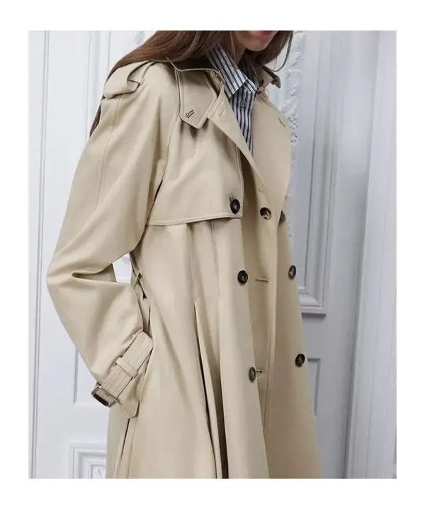 Dior Trench Coat With Embroidered Details - Beige
