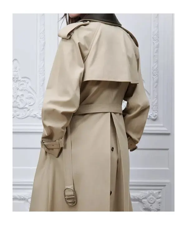 Dior Trench Coat With Embroidered Details - Beige