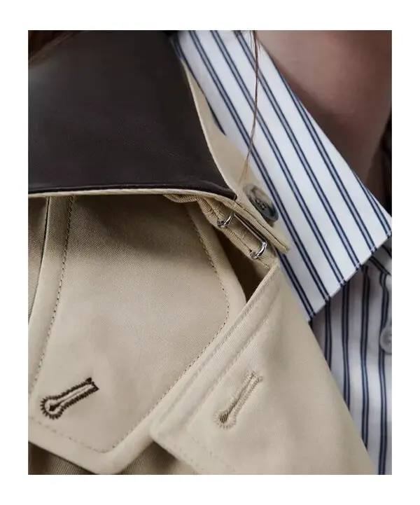 Dior Trench Coat With Embroidered Details - Beige