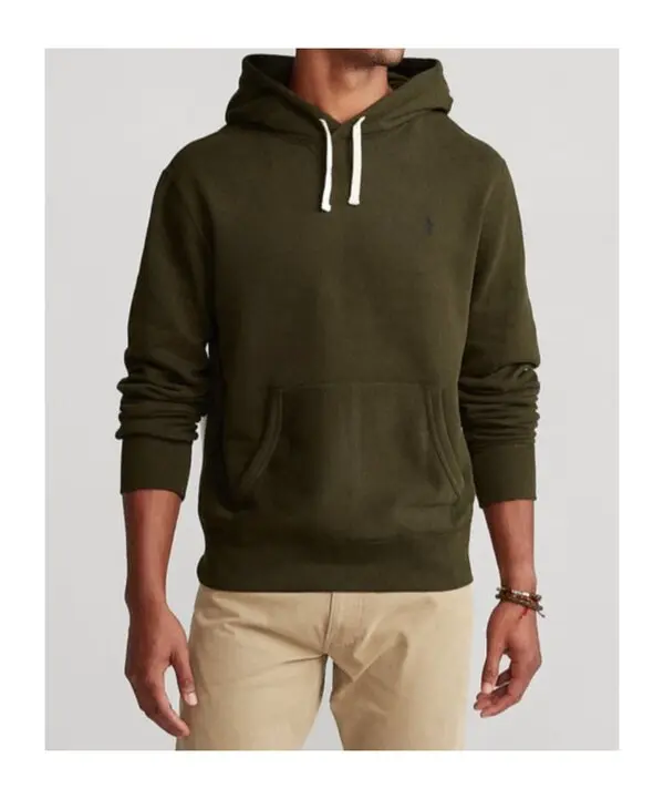 Polo Ralph Lauren Embroidered Logo Relaxed-fit Hoodie - Olive Green
