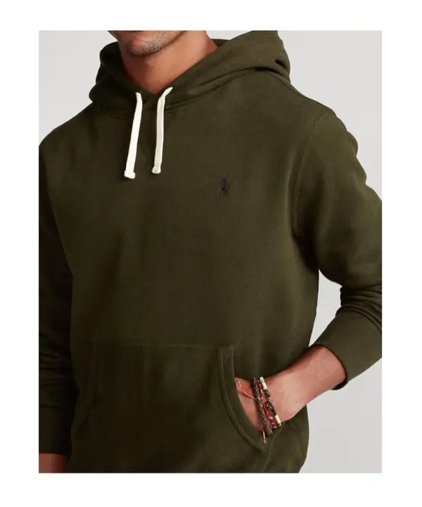 Polo Ralph Lauren Embroidered Logo Relaxed-fit Hoodie - Olive Green