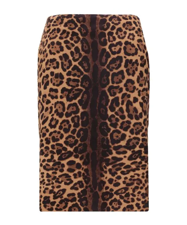 Lela Rose Leopard-print Skirt