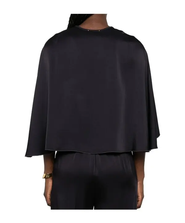FORTE_FORTE Satin-finish Cape-style Shirt
