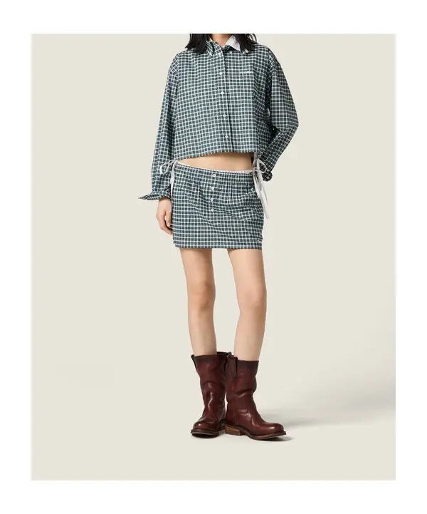 Miu Miu Plaid Miniskirt