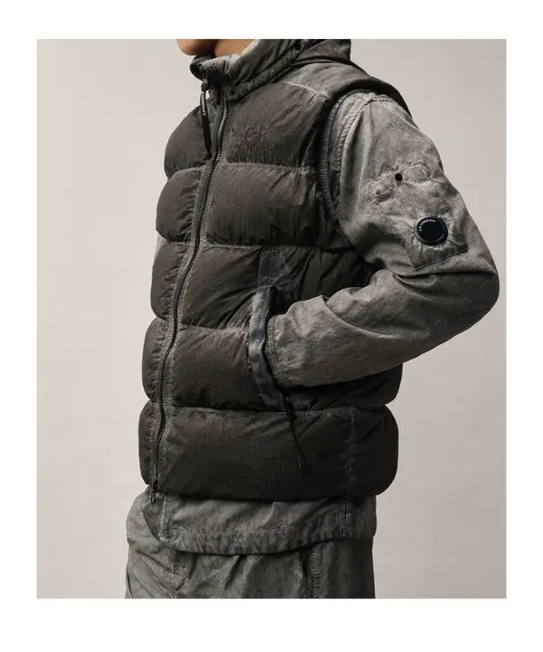 C.P. COMPANY Eco-chrome R Padded Gilet - Black