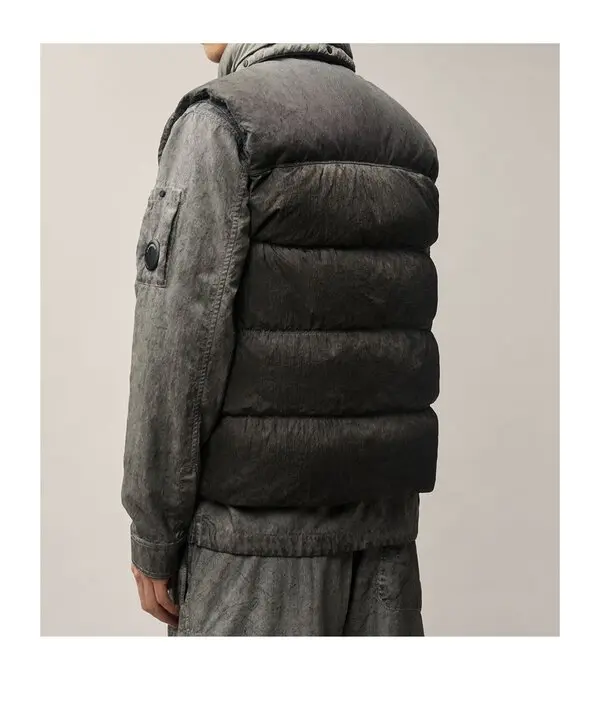 C.P. COMPANY Eco-chrome R Padded Gilet - Black