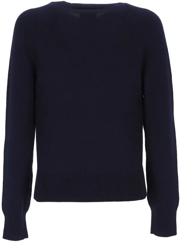 A.p.c. Logo Embroidered Raglan-sleeve Sweater