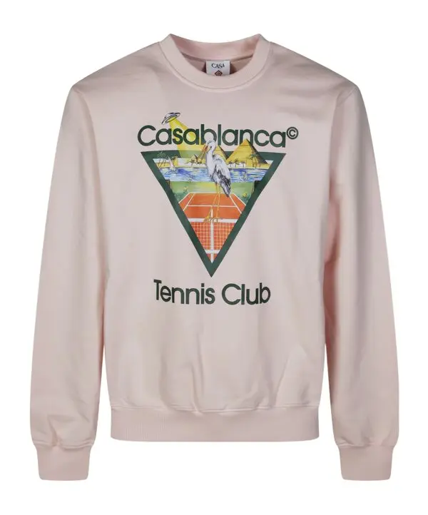 Casablanca Long Sleeve Sweatshirt With Printed Graphic - Nude