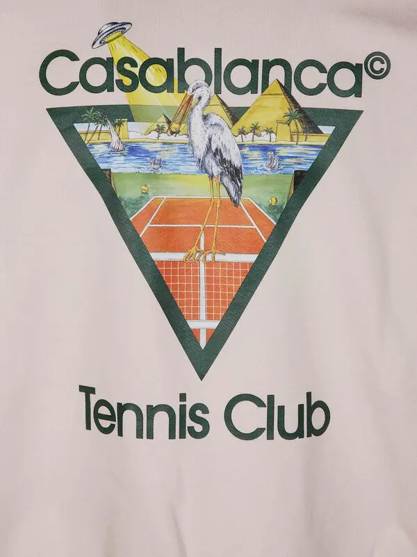 Casablanca Long Sleeve Sweatshirt With Printed Graphic - Nude