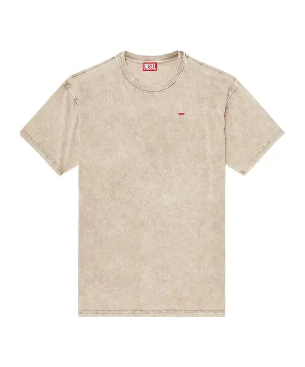 DIESEL® Logo-patch Cotton T-shirt - Beige