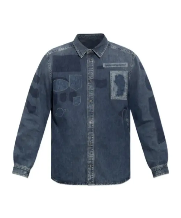 DIESEL® Long-sleeve Denim Shirt - Navy