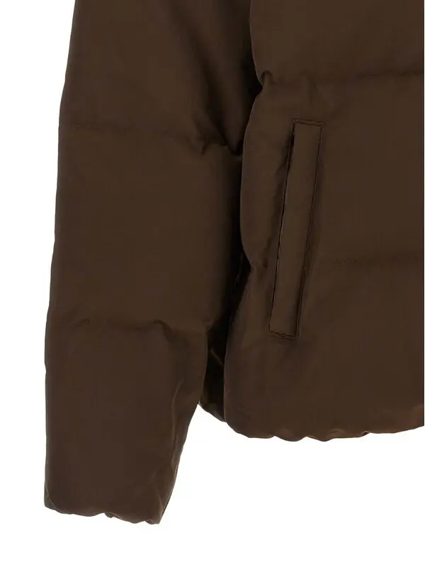 Polo Ralph Lauren Padded Jacket With Embroidered Logo - Brown