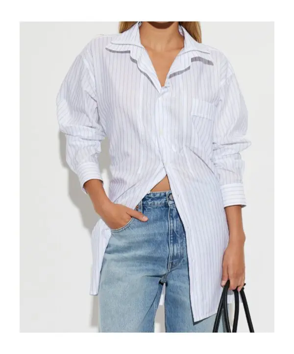 MAISON MARGIELA Striped-pattern Oversized Shirt