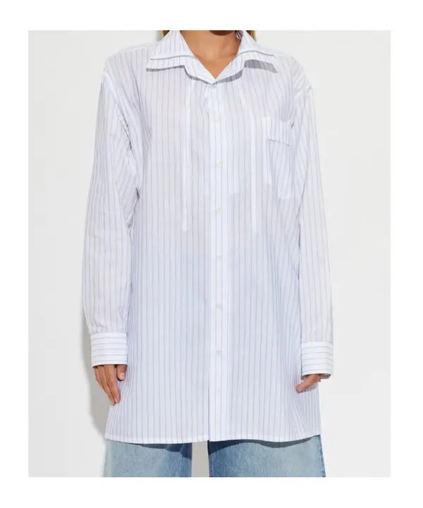 MAISON MARGIELA Striped-pattern Oversized Shirt