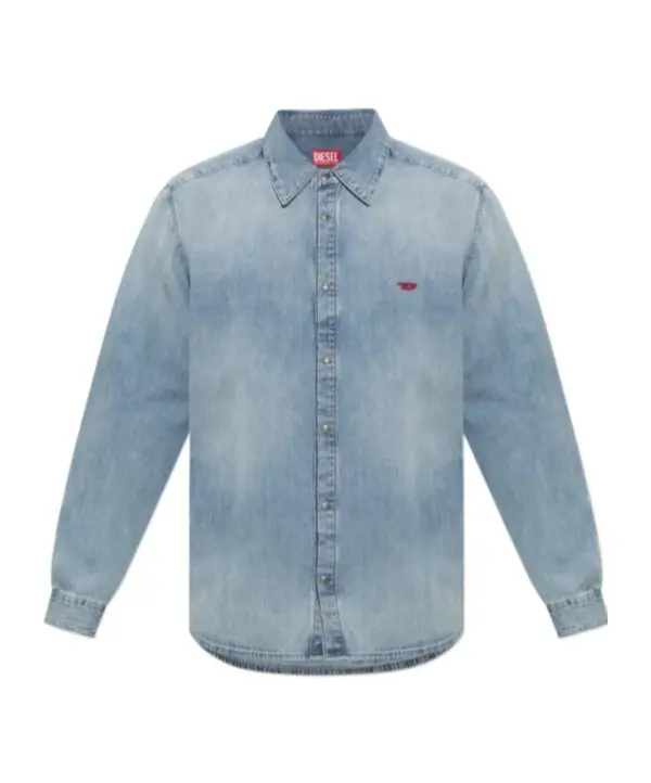 DIESEL® Long-sleeve Denim Shirt - Blue