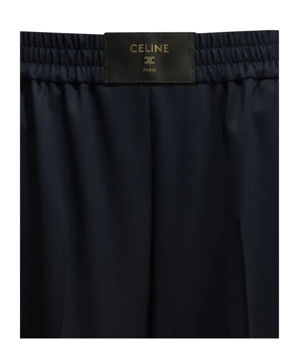 Celine Elastic Waist Pleated Casual Pants