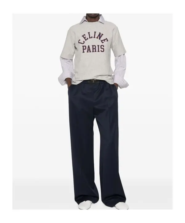 Celine Elastic Waist Pleated Casual Pants