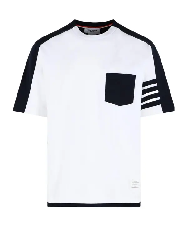 Thom Browne 4-bar Colour-block T-shirt