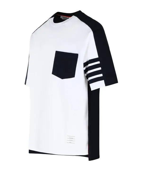 Thom Browne 4-bar Colour-block T-shirt