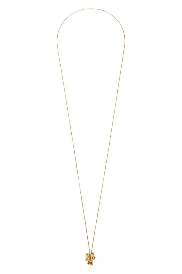 Bottega Veneta Knot Pendant Necklace - Golden