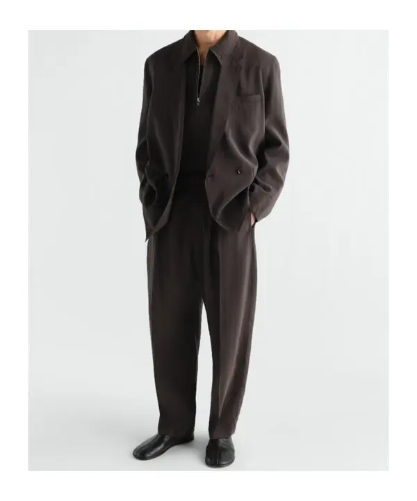 LEMAIRE Light Double-breasted Jacket In Dry Silk