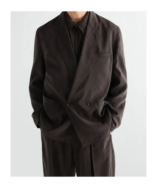 LEMAIRE Light Double-breasted Jacket In Dry Silk