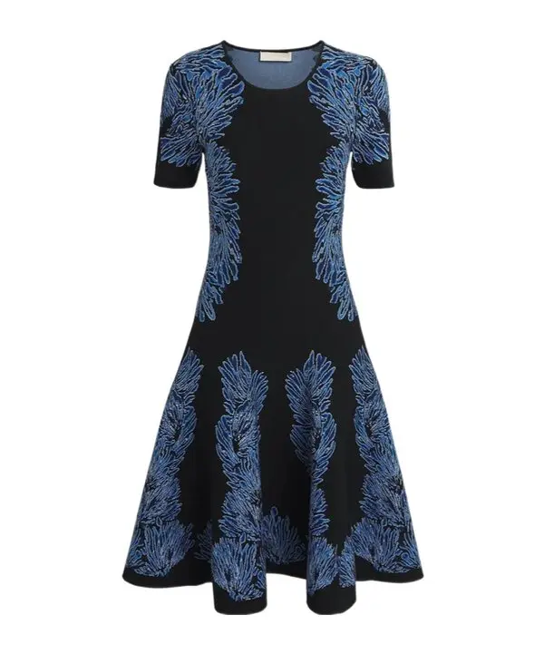 Ulla Johnson Short Sleeve Printed A-line Dress - Ocean