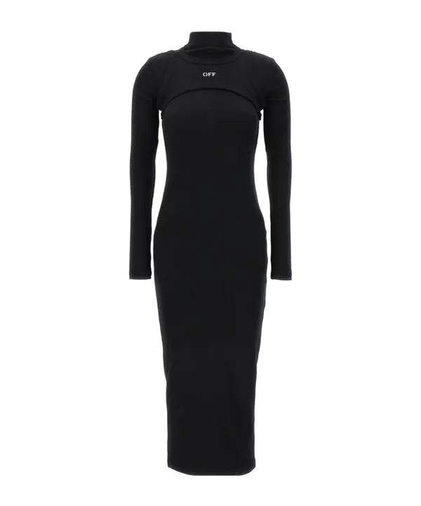 Off-White Off Stamp Rib Dress