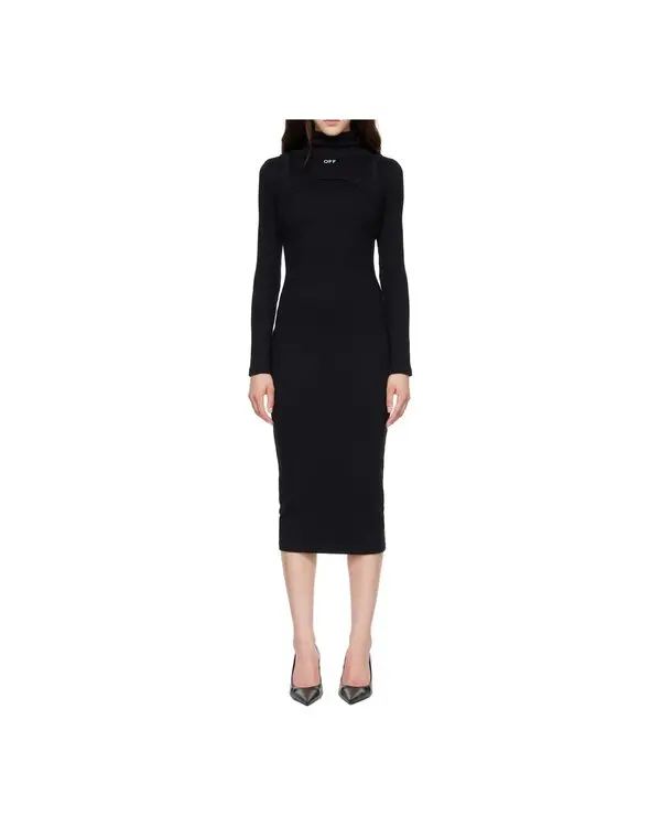 Off-White Off Stamp Rib Dress