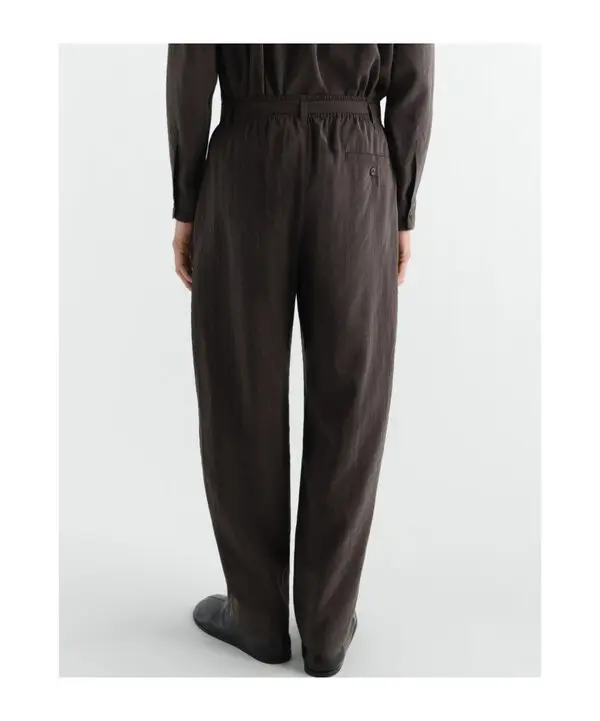 LEMAIRE Belted Relaxed Pants In Dry Silk