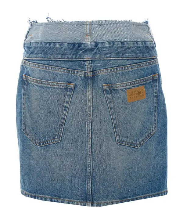MAISON MARGIELA Distressed Effect A-line Denim Skirt