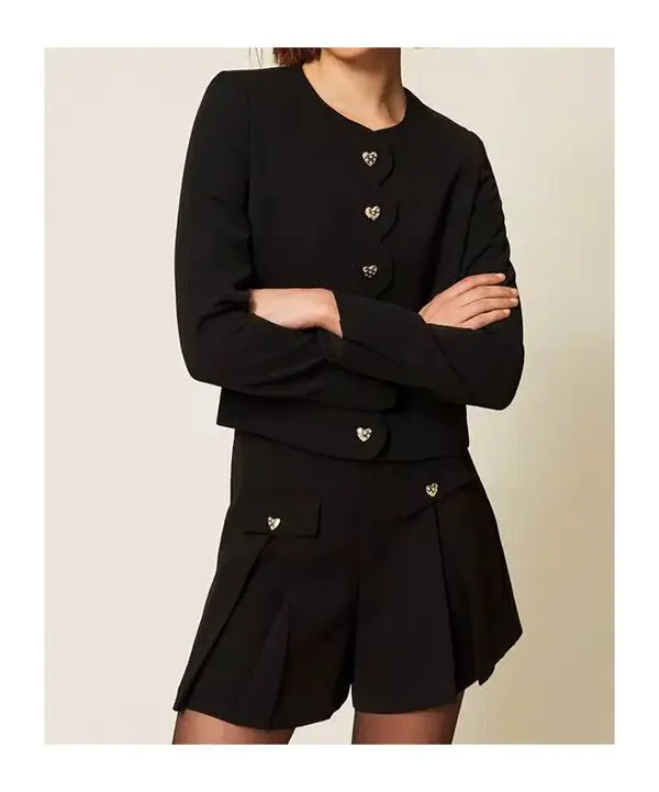 TWINSET Pleated Flared Shorts