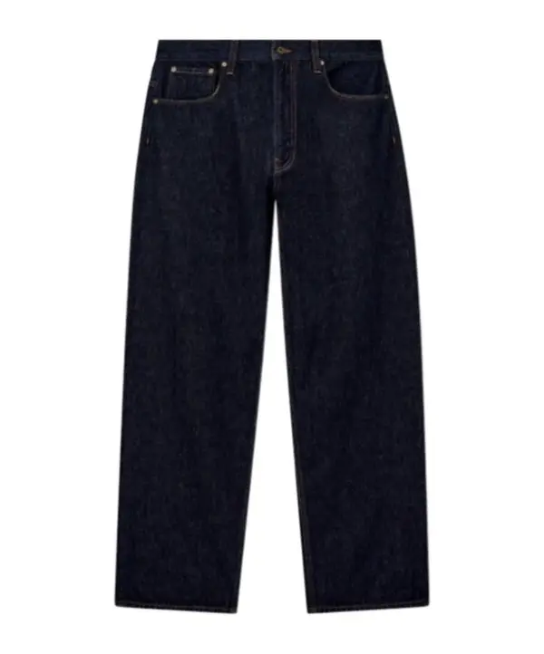 Emporio Armani Straight-leg Cotton Denim Jeans With A Five-pocket Design - Blue