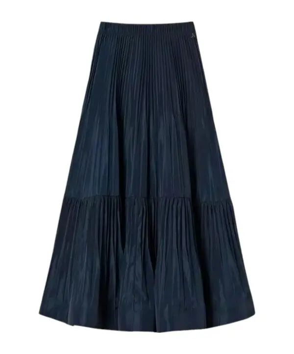 TWINSET Pleated Ruffle Hem Skirt