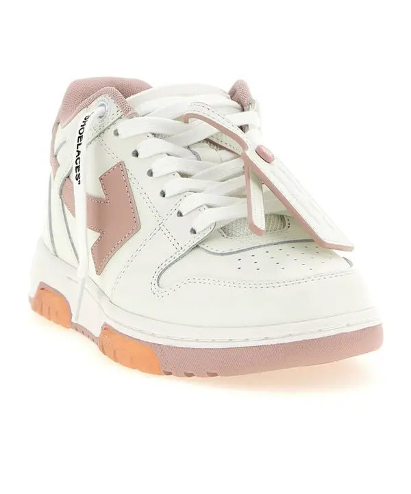 Off-White Lace-up Panelled Leather Sneakers
